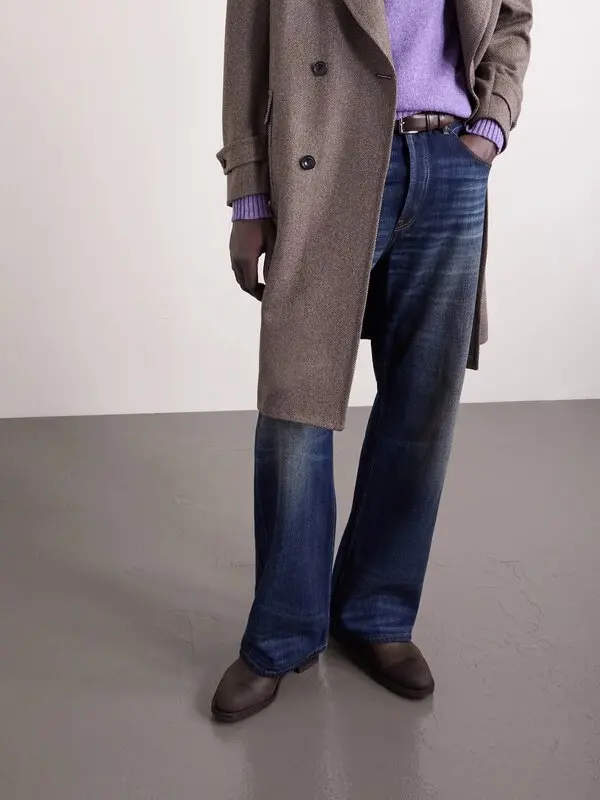 EDWARD GREEN Lanark Waxed-suede Desert Boots
