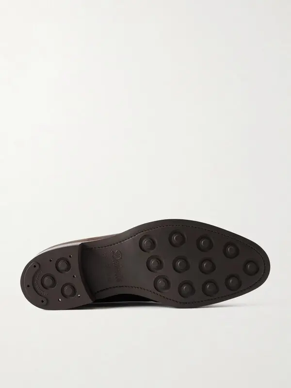 EDWARD GREEN Lanark Waxed-suede Desert Boots