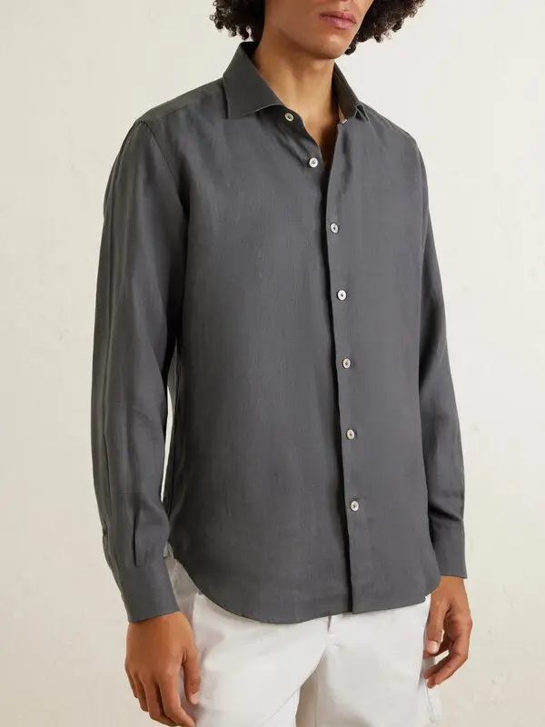 Eleventy Linen Shirt - Gray