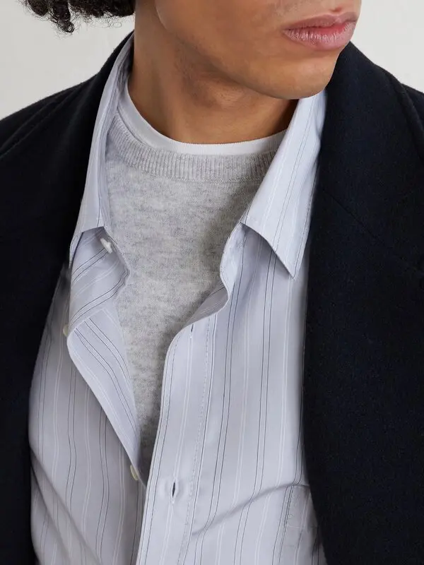 Acne Studios Striped Lyocell Shirt - Gray