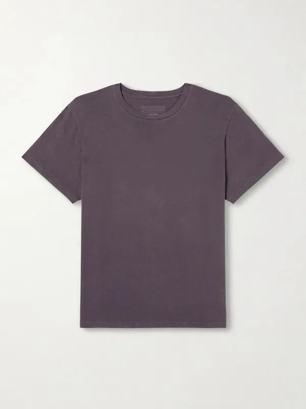 NILI LOTAN Bradley Cotton-jersey T-shirt - Gray