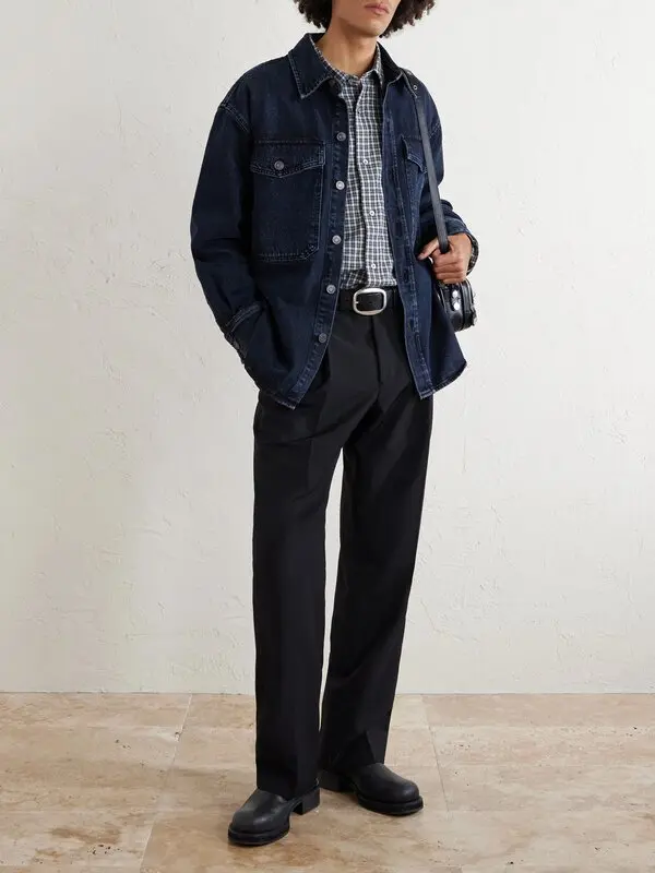 Acne Studios Checked Organic Cotton-flannel Shirt - Black