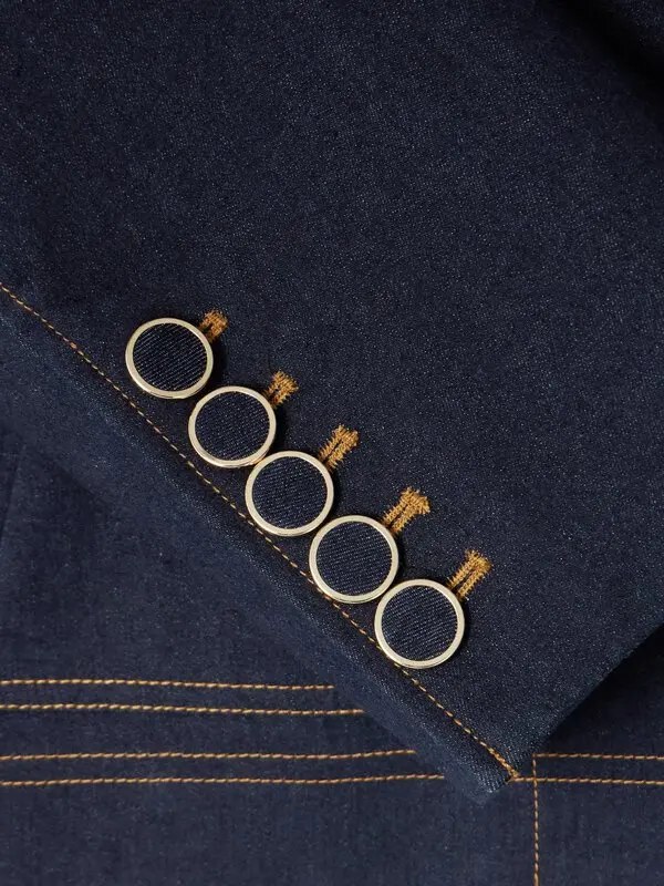 Veronica Beard Barrington Crystal-embellished Denim Jacket - Blue