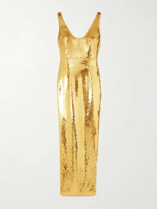 THE NEW ARRIVALS ILKYAZ OZEL Manu Sequin-embellished Gown