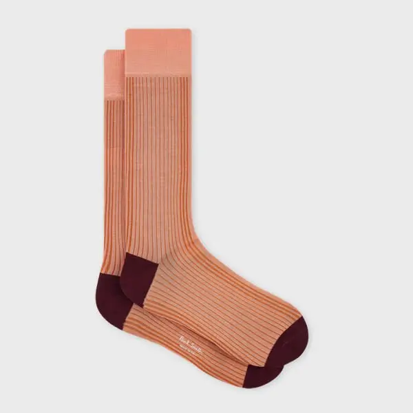 Paul Smith Ribbed Cotton-blend Socks - Pink