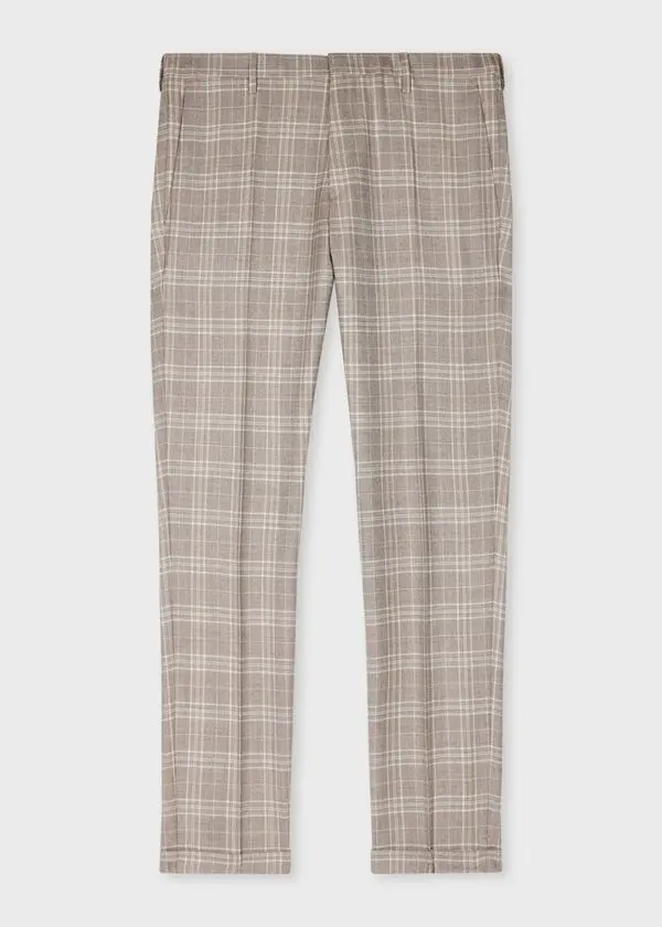 Paul Smith Slim-fit Wool Check Trousers