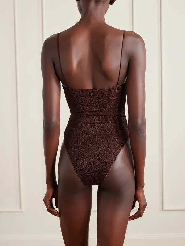 Oseree Lumière Micro Belt Metallic Swimsuit