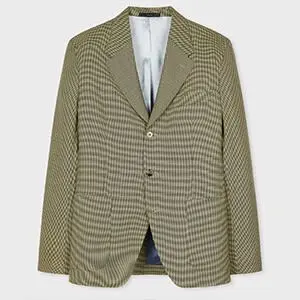 Paul Smith Overdyed Micro-houndstooth Wool Blazer