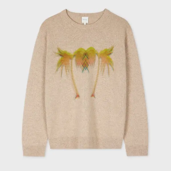 Paul Smith Palm Tree Merino Wool Sweater - Brown