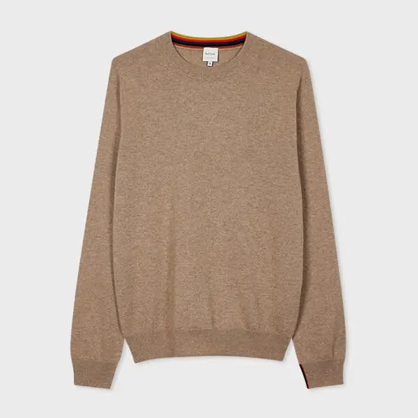 Paul Smith Oatmeal Cashmere Crew Neck Sweater