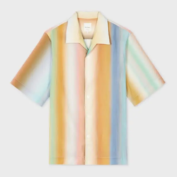 Paul Smith Oversized 'smith Stripe' Lyocell-cotton Shirt