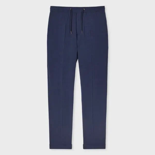 Paul Smith Check Seersucker Drawstring Trousers
