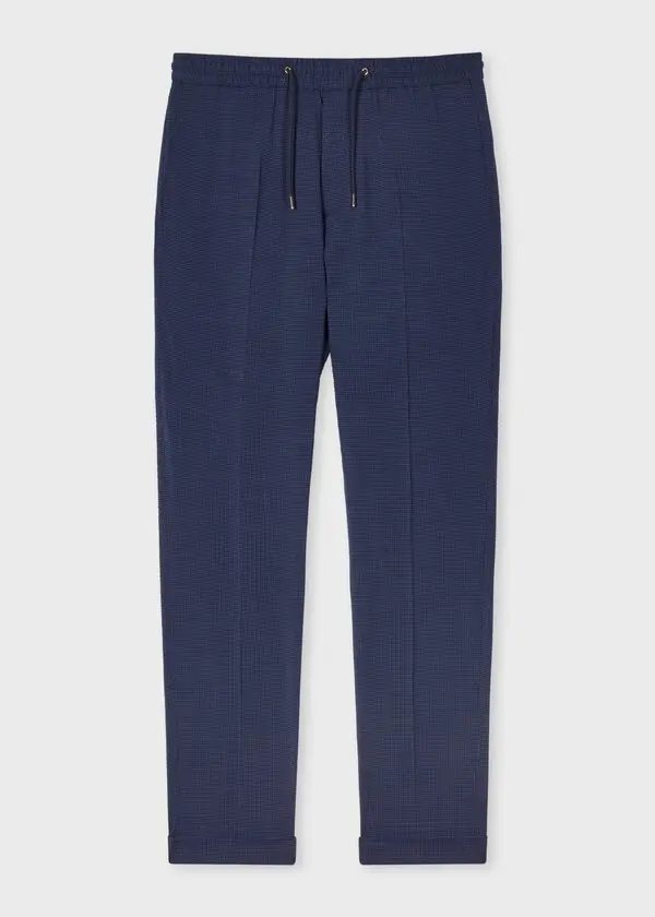 Paul Smith Check Seersucker Drawstring Trousers