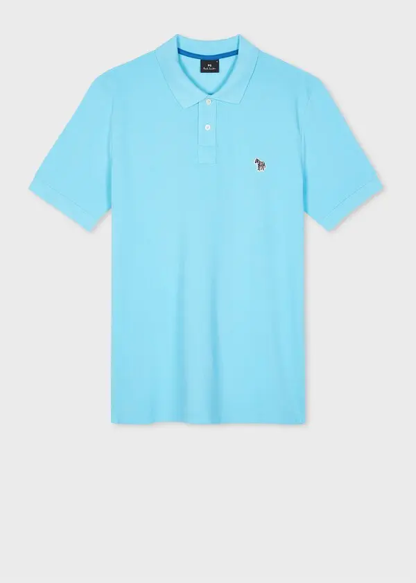 Paul Smith Bright Zebra Logo Polo Shirt - Blue