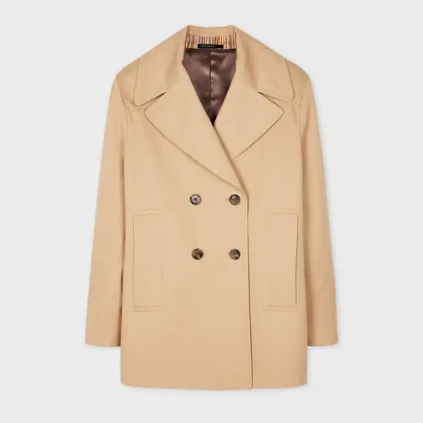 Paul Smith Cotton Twill Pea Coat