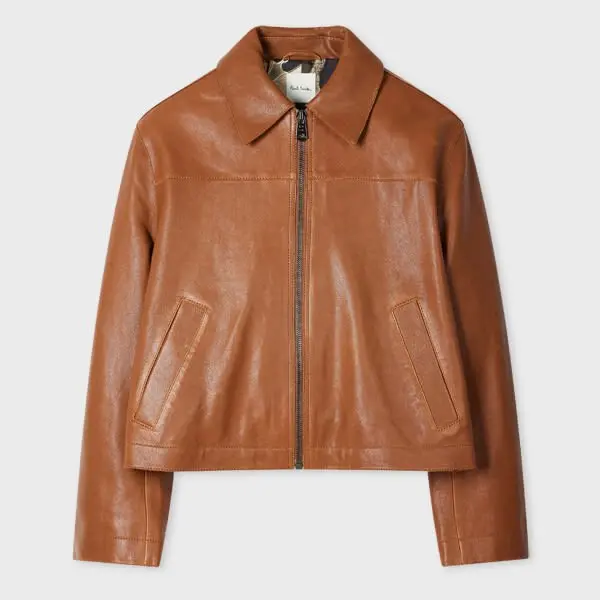 Paul Smith Leather Jacket - Brown