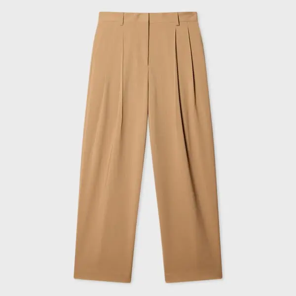Paul Smith Two-ply Merino Wool Pleated Trousers