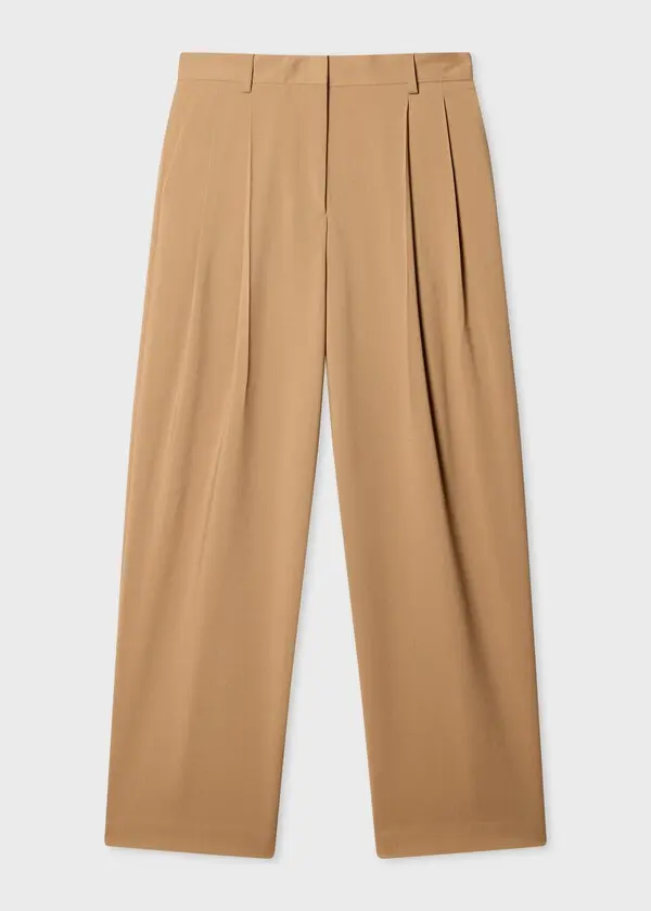 Paul Smith Two-ply Merino Wool Pleated Trousers