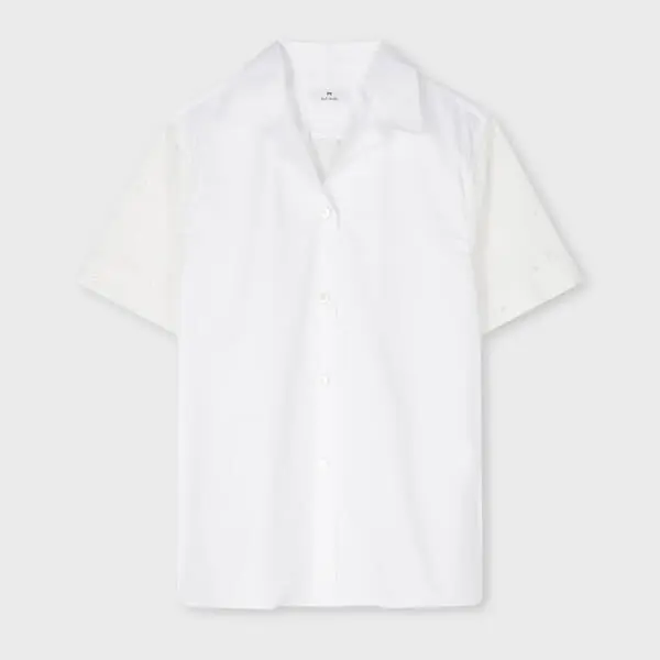 Paul Smith Cotton Broderie Panel Shirt