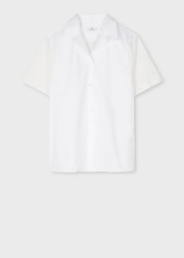 Paul Smith Cotton Broderie Panel Shirt