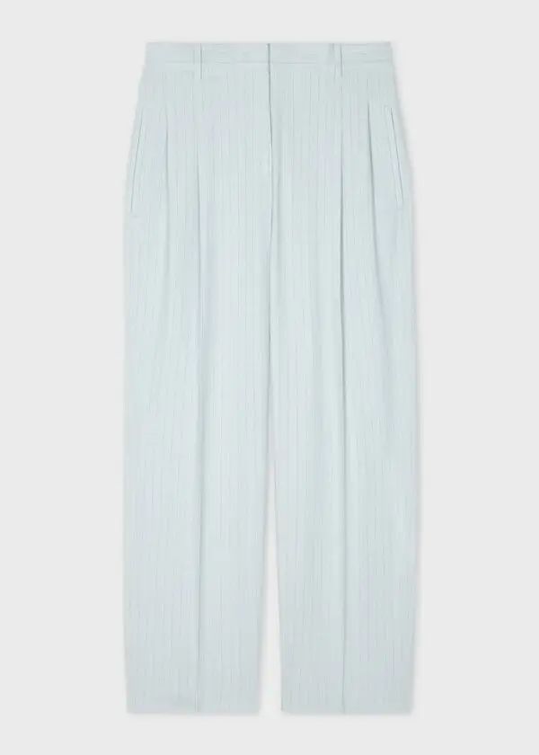 Paul Smith Light Pinstripe Pleated Tailored Trousers