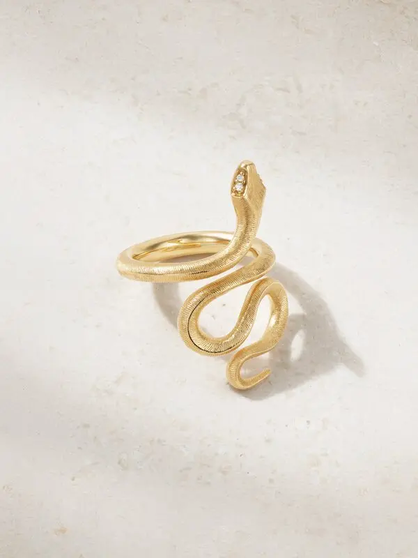 OLE LYNGGAARD COPENHAGEN Snake Diamond Ring - Gold