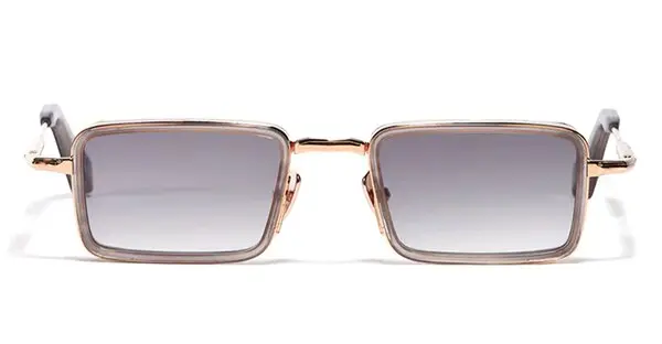JOHN DALIA Square Sunglasses - Grey, Rose Gold