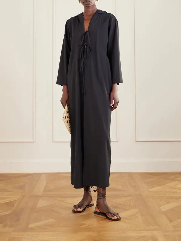 Lisa Marie Fernandez Hooded Cotton-voile Kaftan