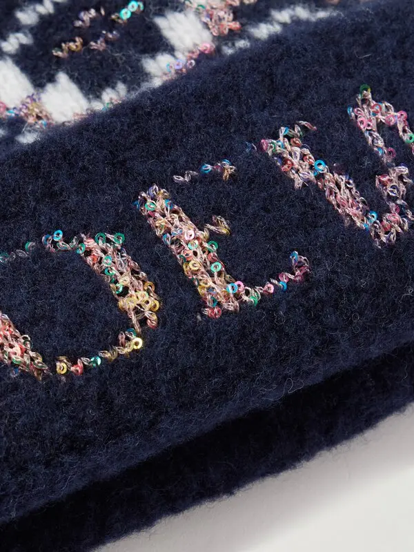 Loewe Fair Isle Wool-blend Beanie - Blue