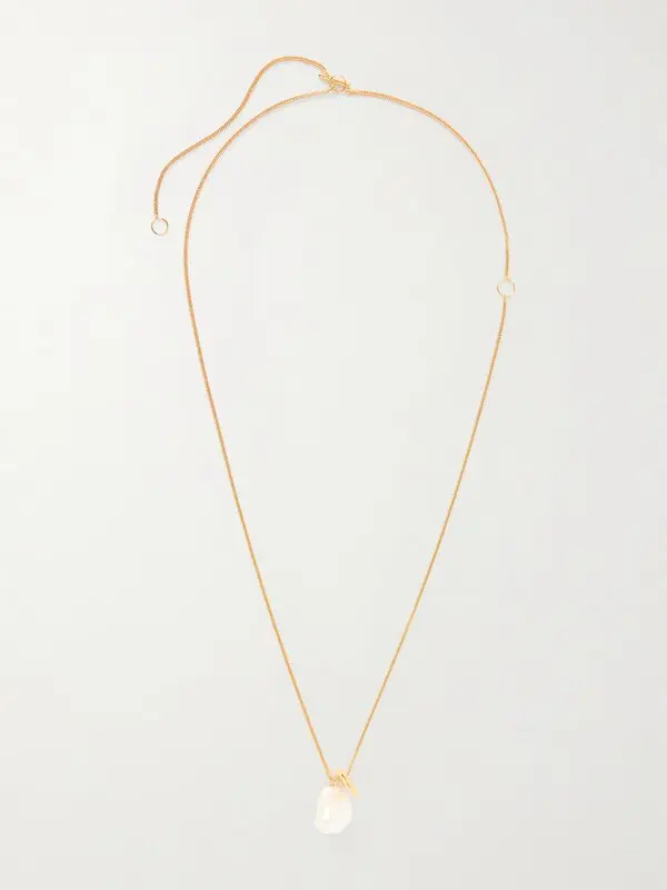 JIL SANDER Tone Pearl Necklace - Gold