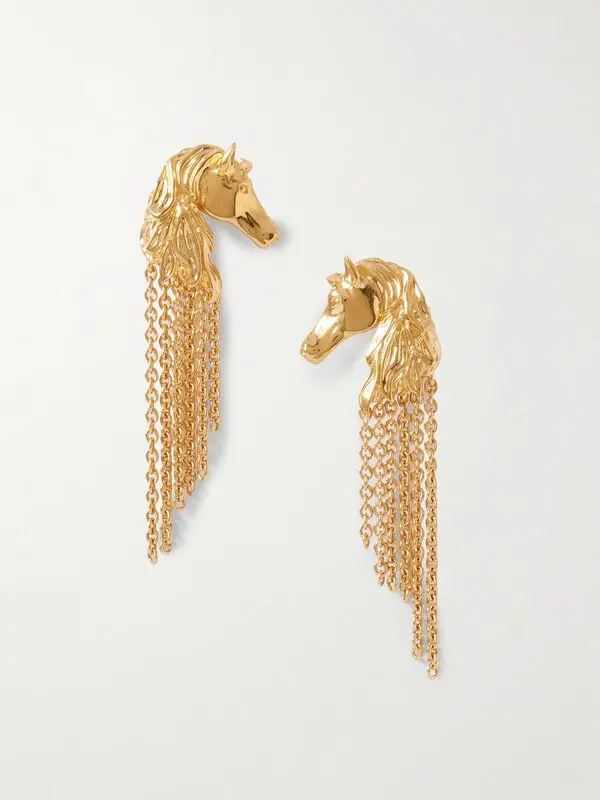 Chloé Horse Earrings - Gold