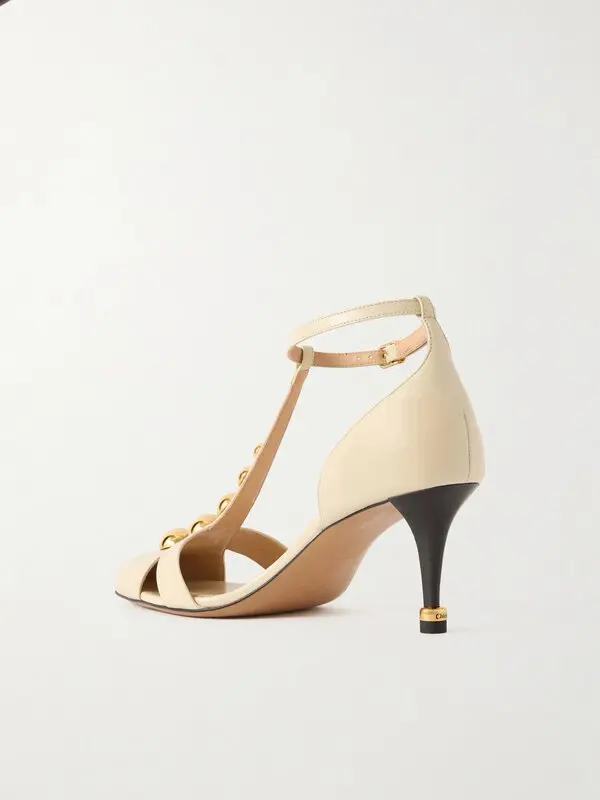 Chloé Cleiat Embellished Leather Pumps - Neutrals