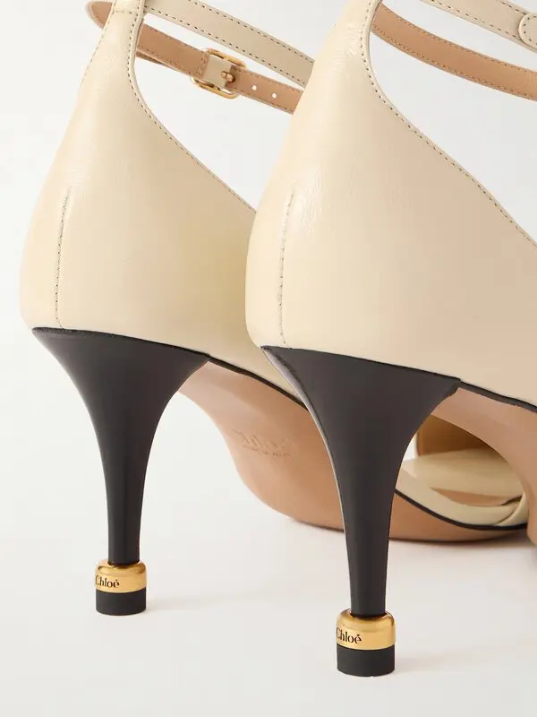 Chloé Cleiat Embellished Leather Pumps - Neutrals