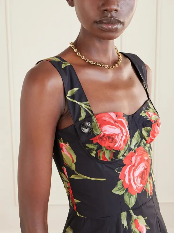 Dolce & Gabbana Floral-print Cotton Mini Dress