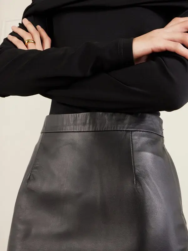 Altuzarra Hank Leather Mini Skirt
