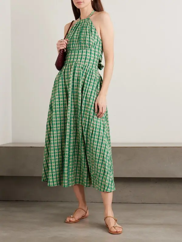 green seersucker dress Milano Lime Green Dress main image 0