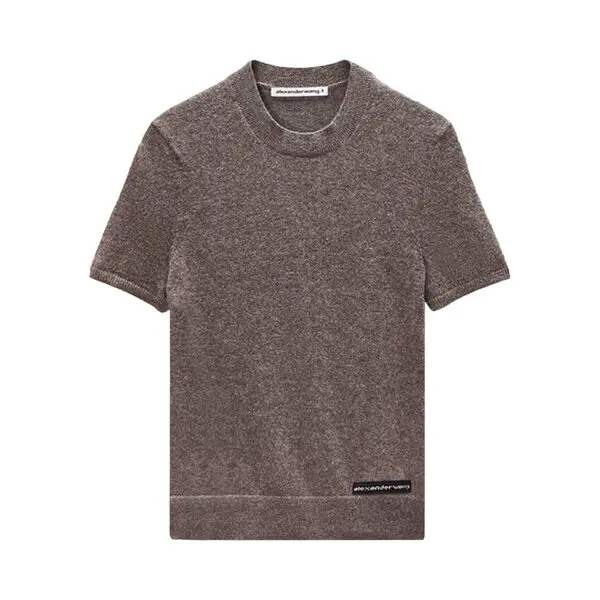 Alexander Wang Knit Logo Label Crewneck T-shirt
