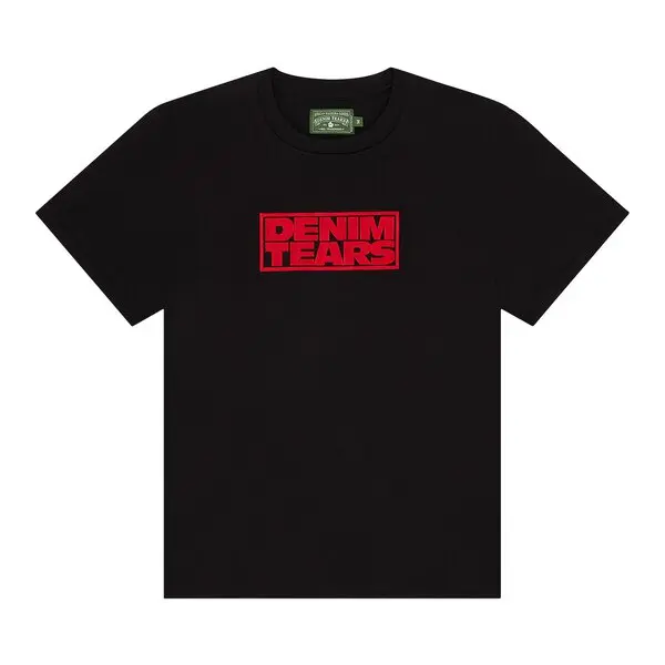 DENIM TEARS Box Logo Tee - Black