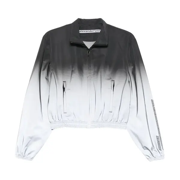 Alexander Wang Reflective Shrunken Track Jacket - Silver