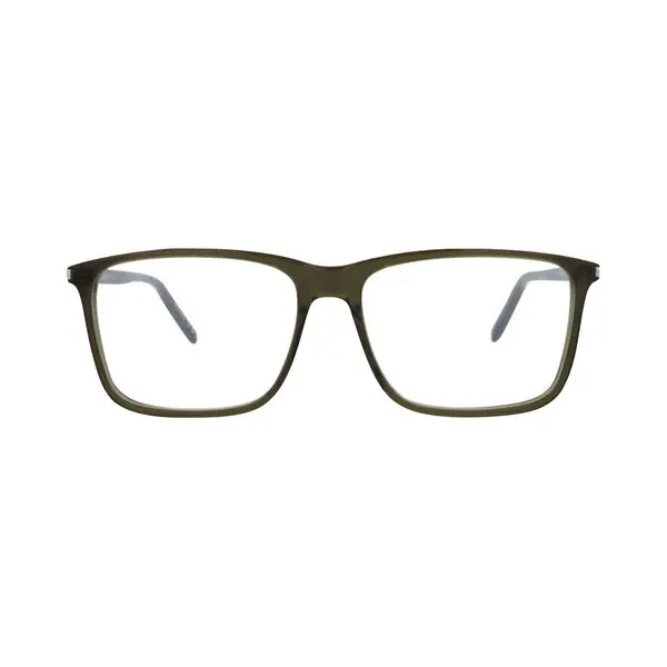 Saint Laurent Square Full Rim Eyeglasses - Green