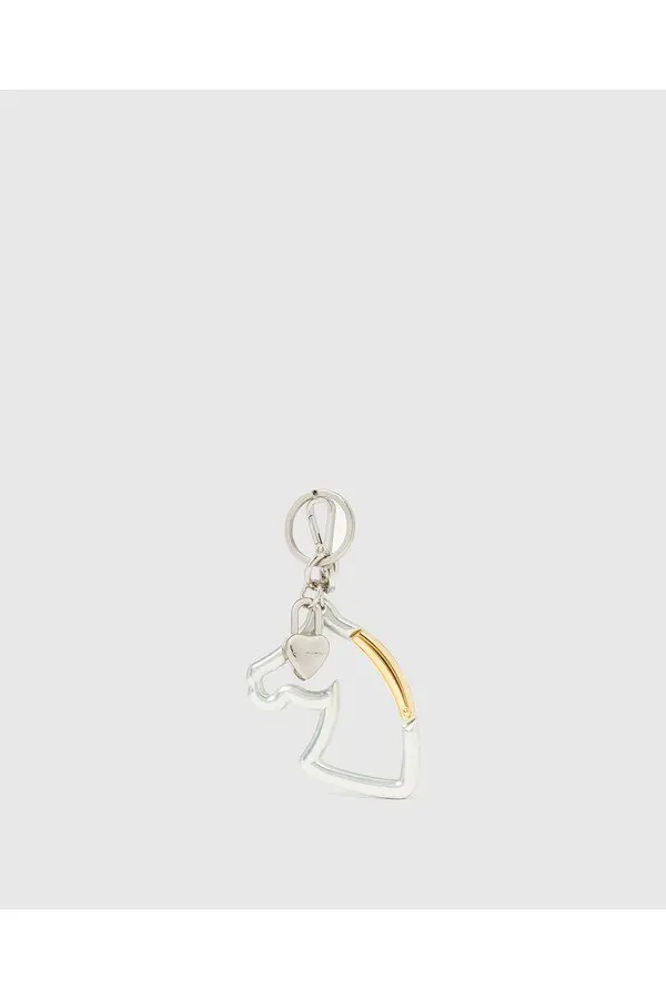 Stella McCartney Horse Charm Keyring - Silver