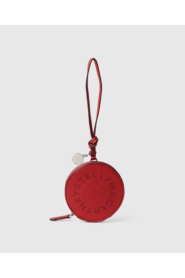 Stella McCartney Logo Coin Purse Keyring - Red