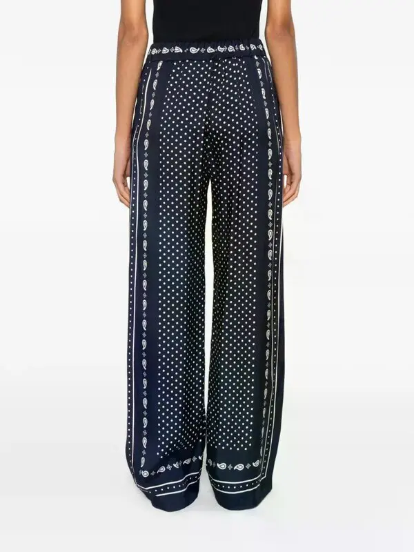 Maje Polka-dot Print Wide-leg Trousers