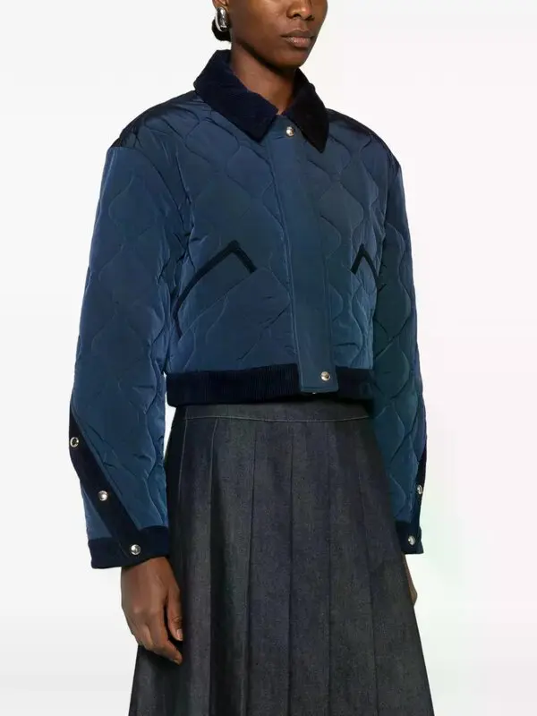 Maje Quilted Corduroy Trimmed Jacket
