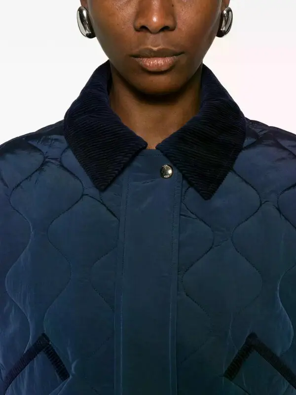Maje Quilted Corduroy Trimmed Jacket