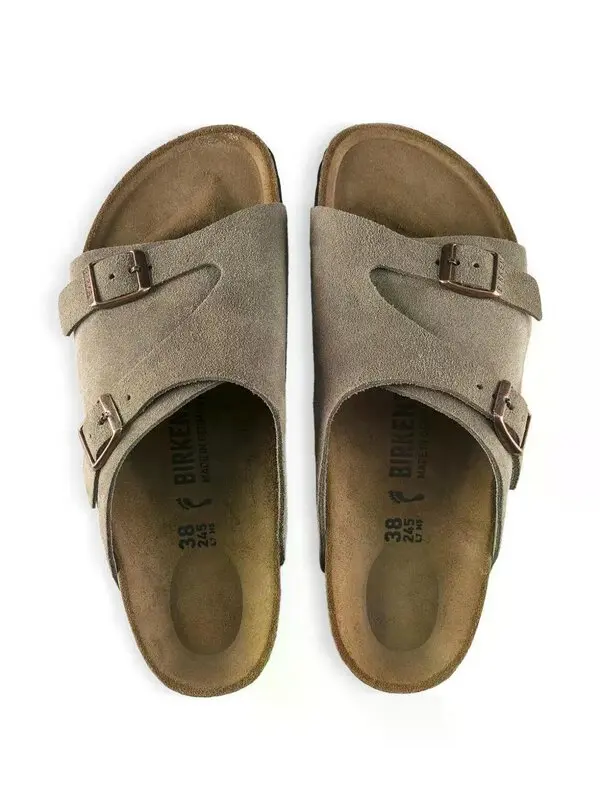 BIRKENSTOCK Zürich Buckle Strap Sandals - Grey