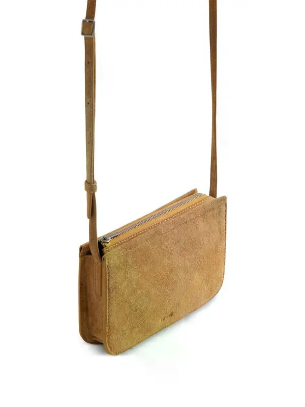 YU MEI Vi Zip-fastening Suede Mini Bag - Brown
