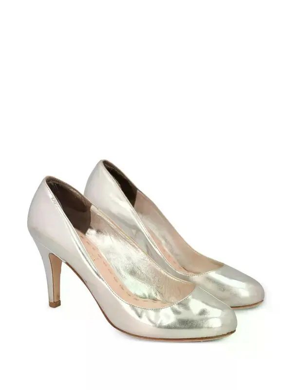 Miu Miu Leather Round Toe Pumps
