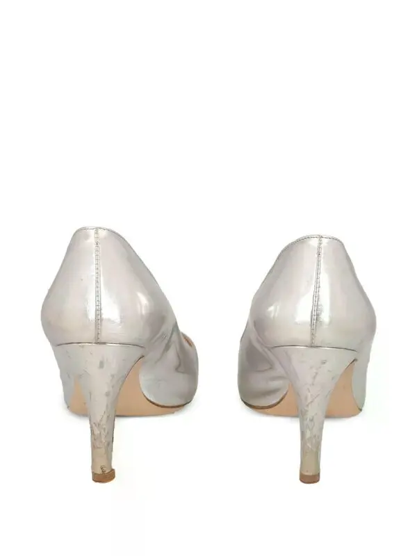 Miu Miu Leather Round Toe Pumps