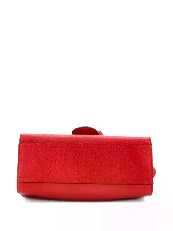 Gucci Gg Marmont Top Handle Mini Satchel - Red